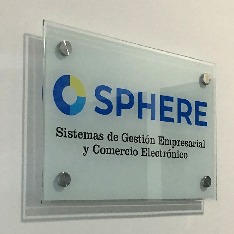 Letreros y Placas en vidrio para oficinas, consultorios y negocios